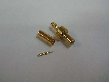 Разъем высокочастотный S1-211L GGT (5 шт), розетка (гнездо) SMB обжимная на кабель RG-174, RG-316