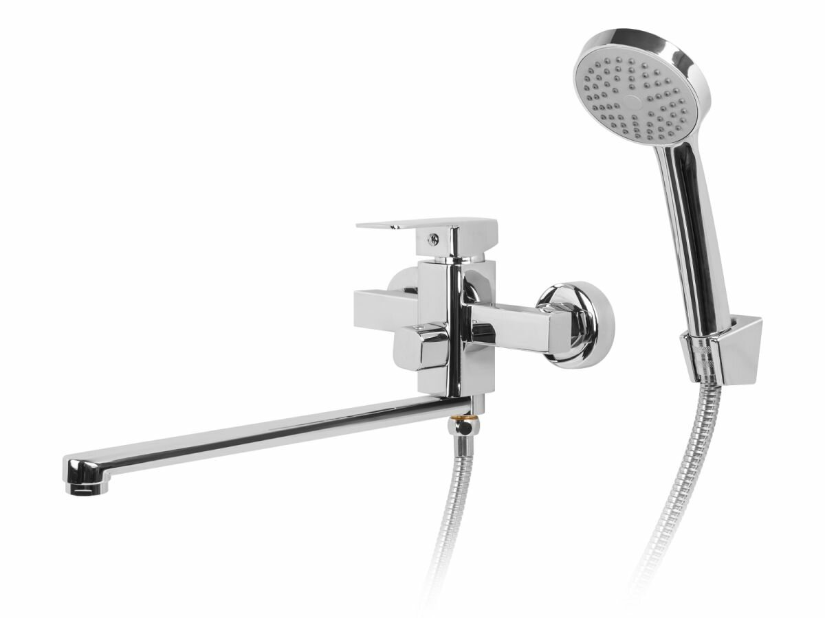 Смеситель для ванны ECONOCE серия 210 длинный несъемный поворотный излив (EC0217)