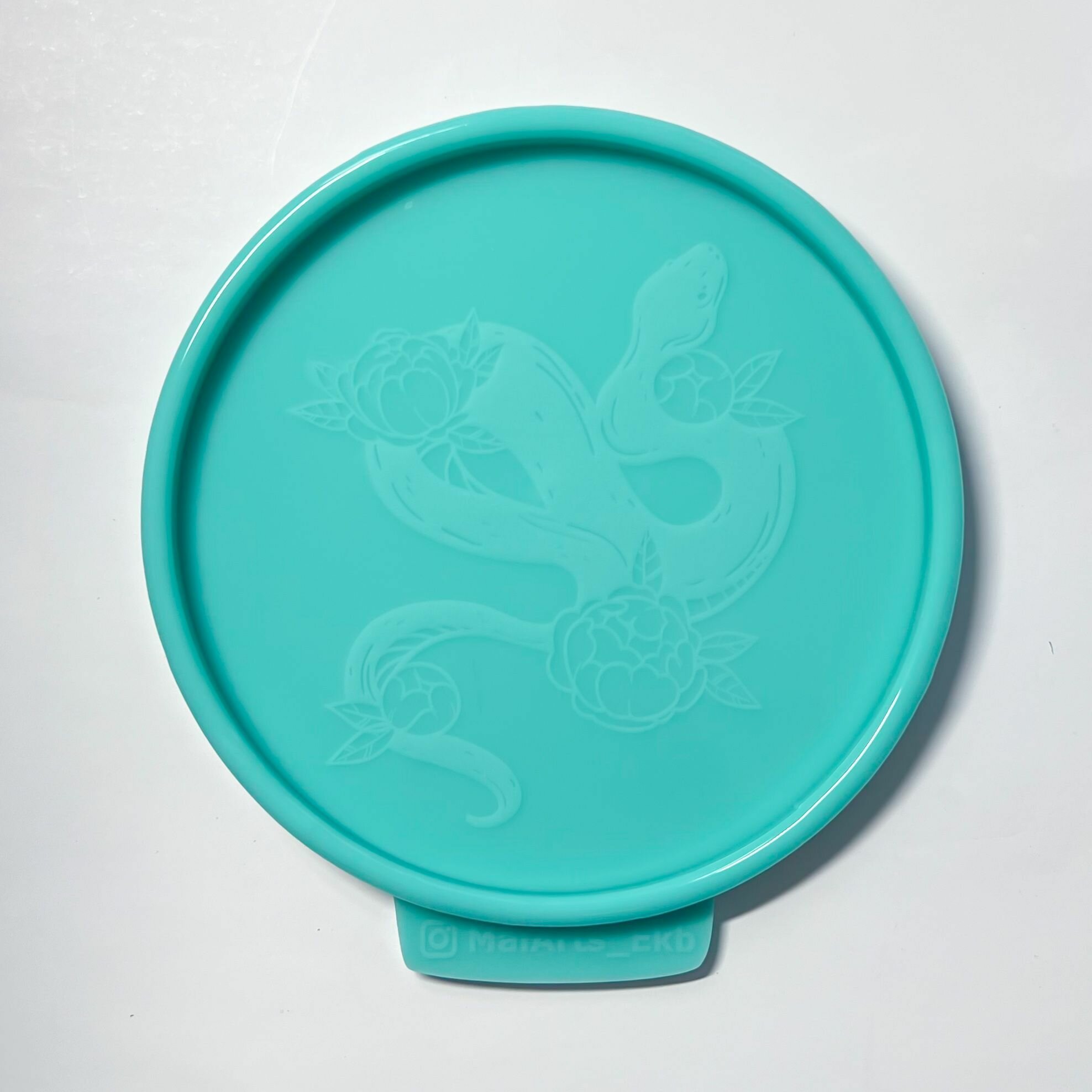 Силиконовый молд для эпоксидной смолы подстаканник "Змея"