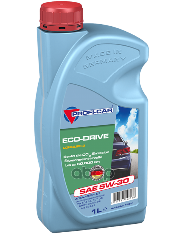 PROFI-CAR PROF 5W30 (1L) ECO-DRIVE LONGLIFE III масло мотор! синтACEA C3, VW 504 00/507 00, MB 229.51, BMW LL-04