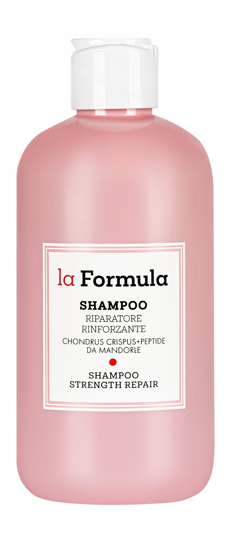 LA FORMULA Шампунь для волос с пептидами миндаля и экстрактом ирландского мха укрепляющий, 300 мл