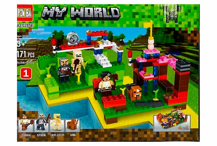 Конструктор Майнкрафт Огород 4в1 0285E PIN BA My World, 164-171 деталей