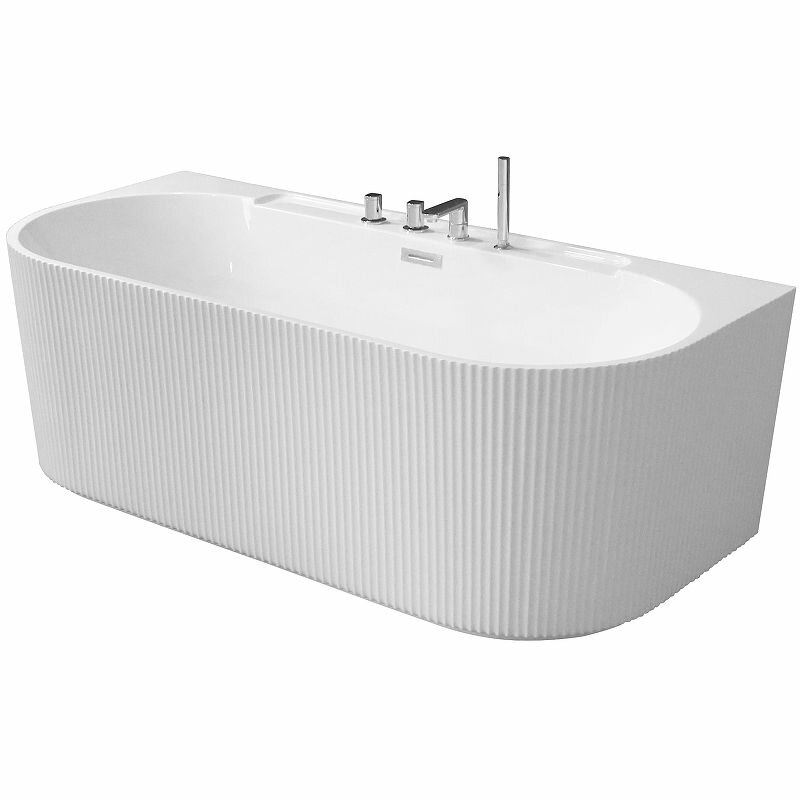 Ванна Esbano Aruba 170x80 см/с ножками/со сливом-переливом/с донным клапаном/со смесителем