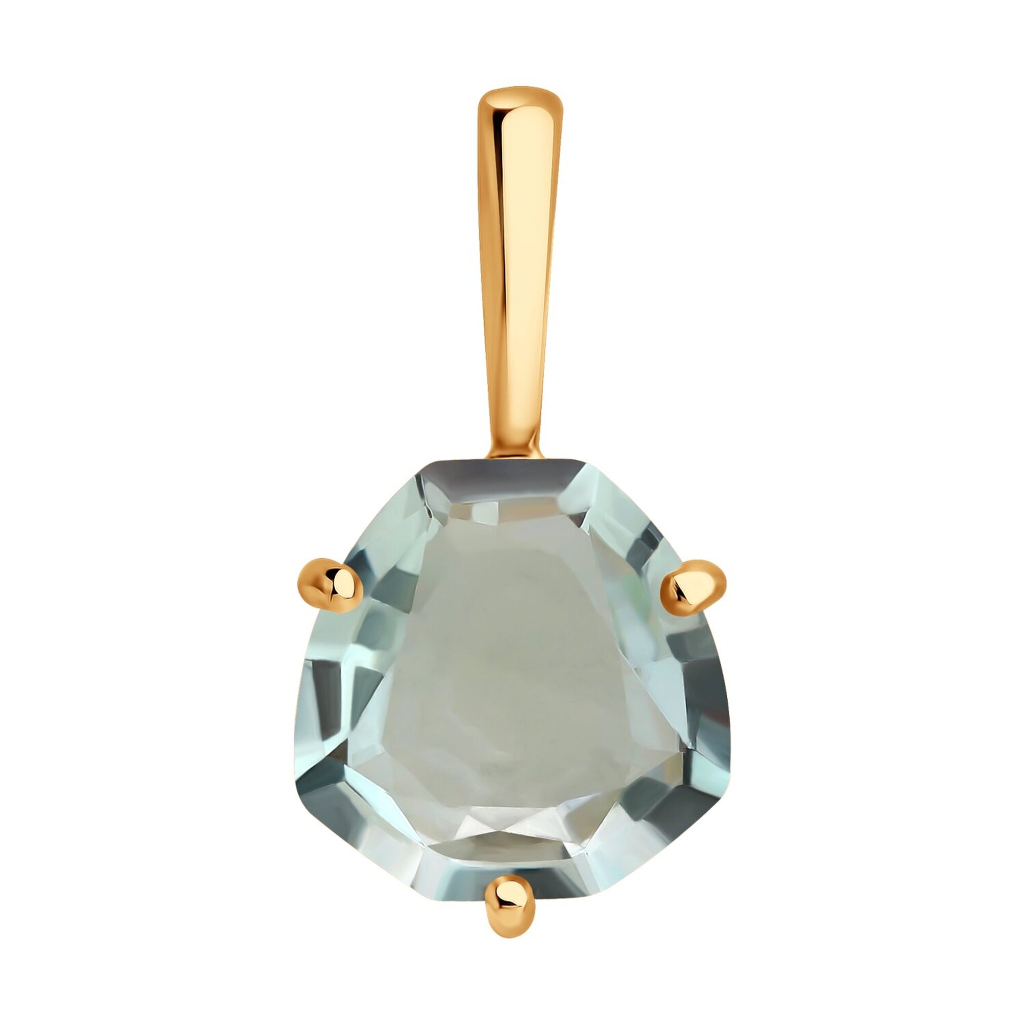 Подвеска Diamant online, красное золото, 585 проба, аметист