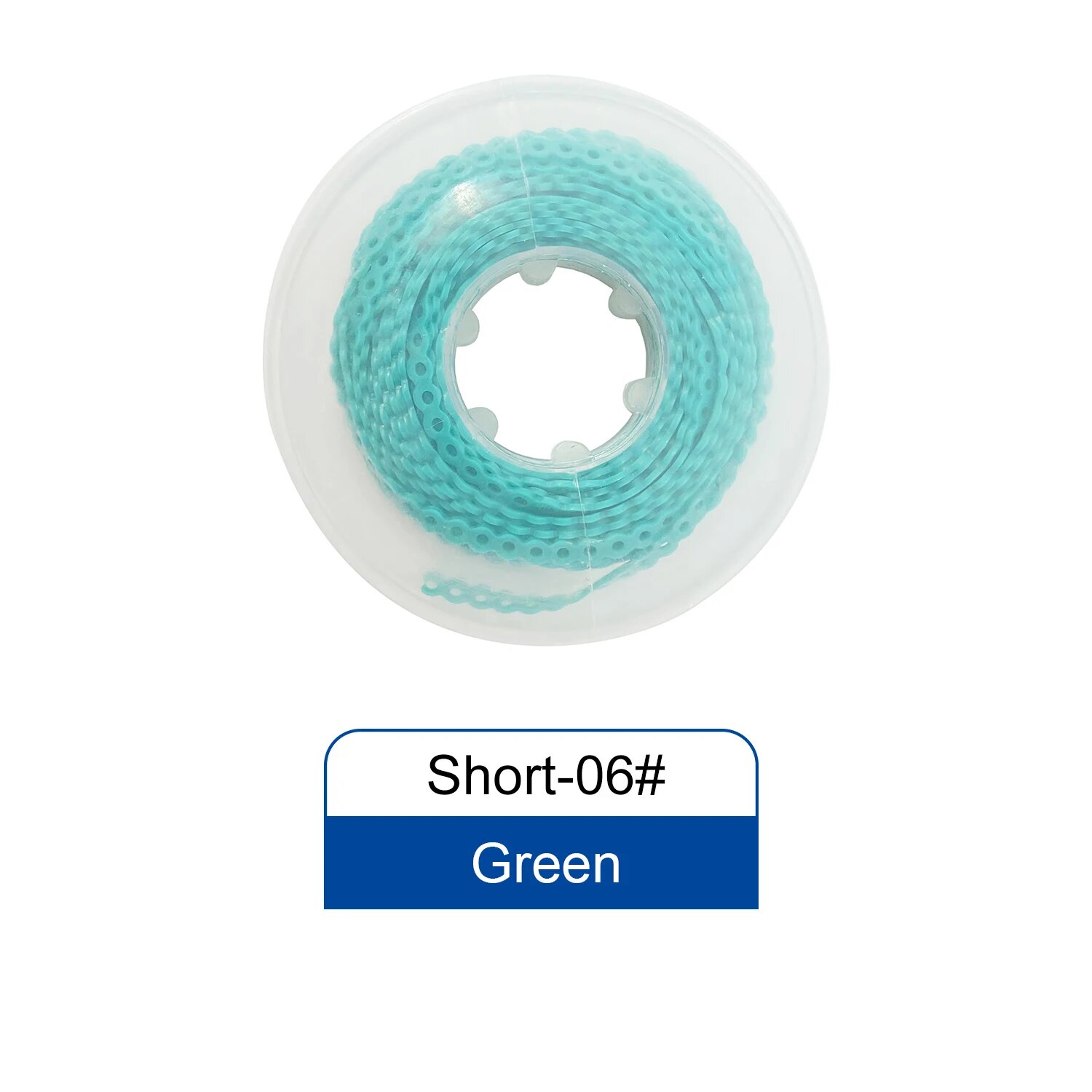 Ортодонтическая резиновая цепь для брекетов WellCK, Green, Short-06#