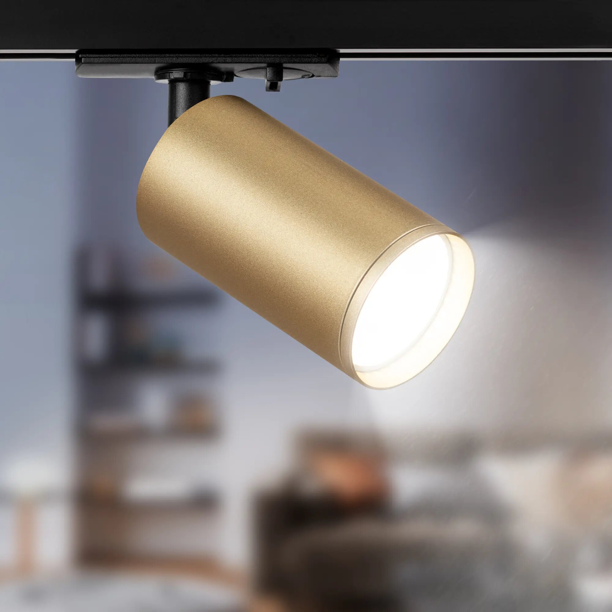 Эра TR39-GU10 MG трековый светодиодный светильник 15 Вт черный/золотой для трековых систем