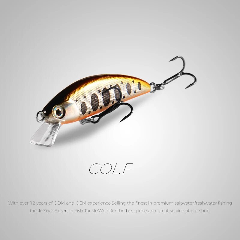 BEARKING 50 мм 5г жесткая блесна Белый, Col.F