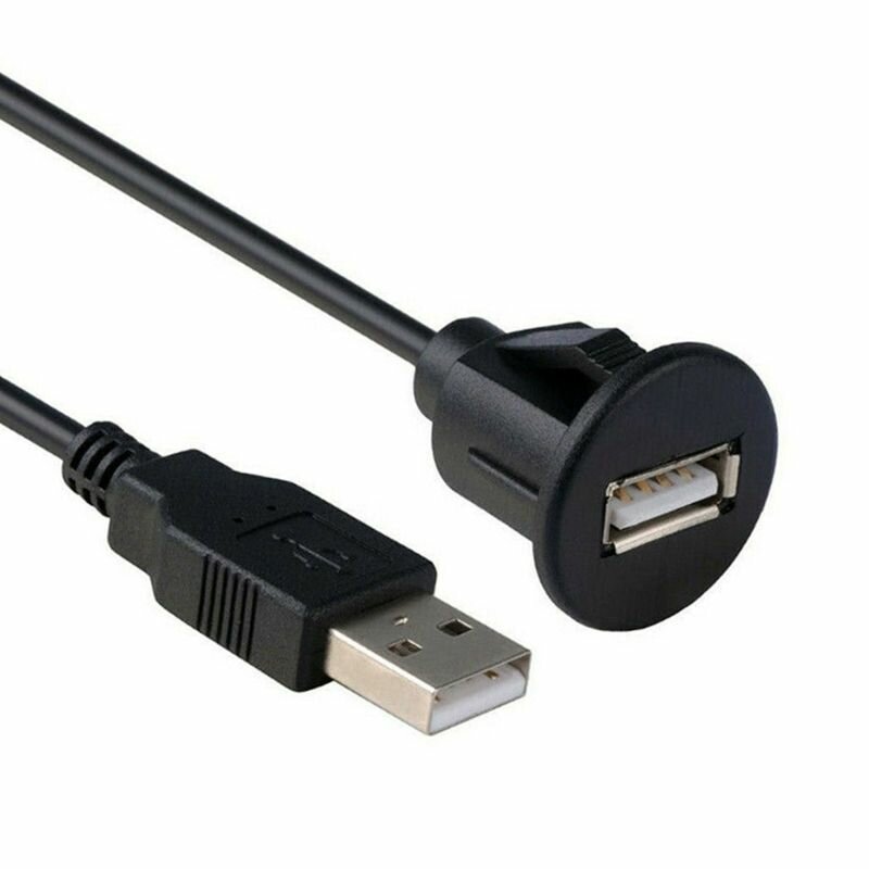 Врезной USB-кабель для автомобиля USB 2.0, водонепроницаемый разъём в приборную панель, удлинитель