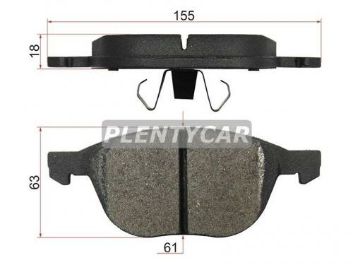 Колодки тормозные дисковые передние ford focus mazda 3 Akebono AN717K Mazda: B3YH-33-23Z B3YH-33-23ZA C2Y3-33-23Z