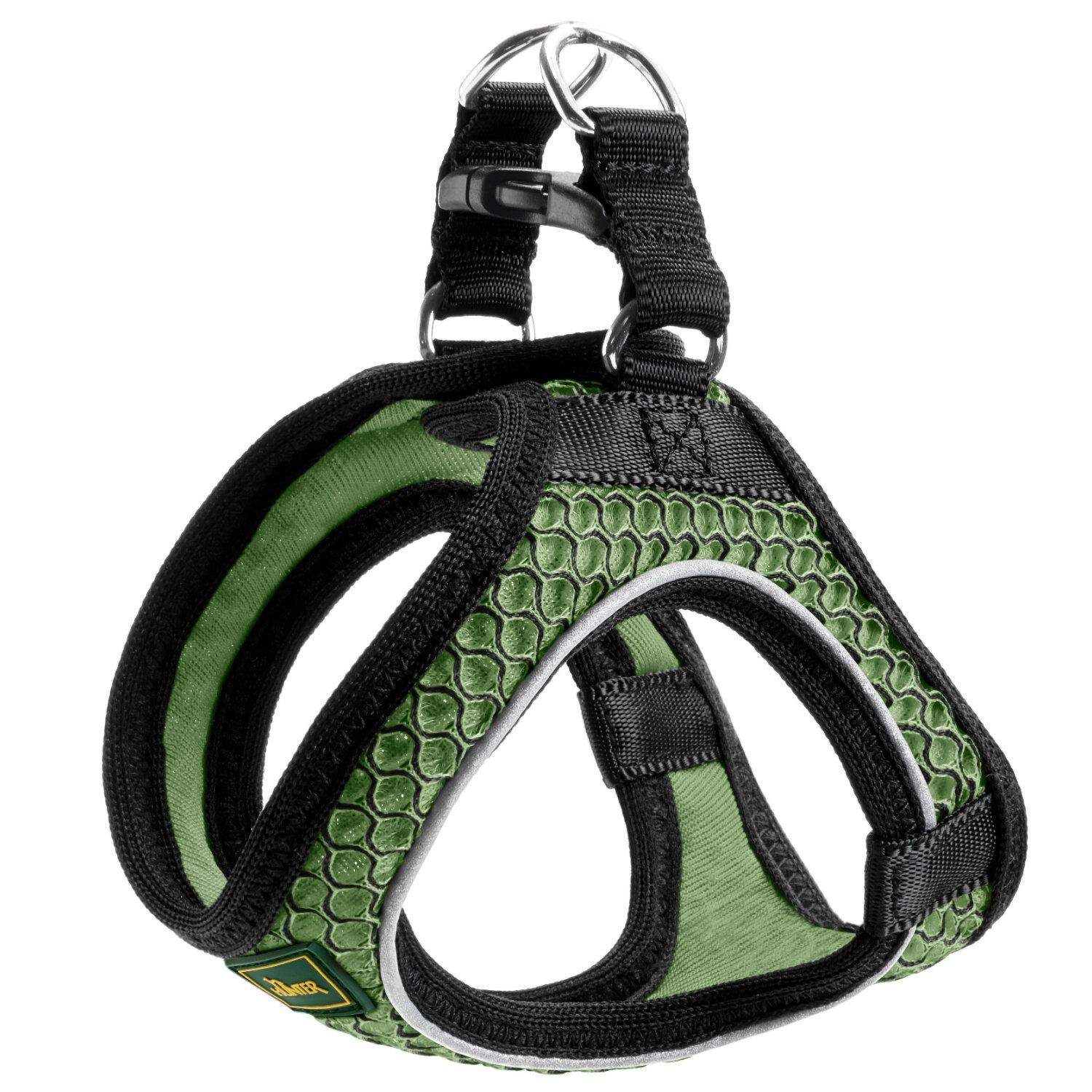 Шлейка для собак Hilo Comfort 31-33 см, сетчатый текстиль, оливковая Hunter VLT-69795