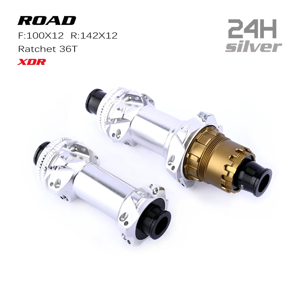 GOLDIX ступица заднего колеса для шоссейного велосипеда 24H 36T silver Road XDR