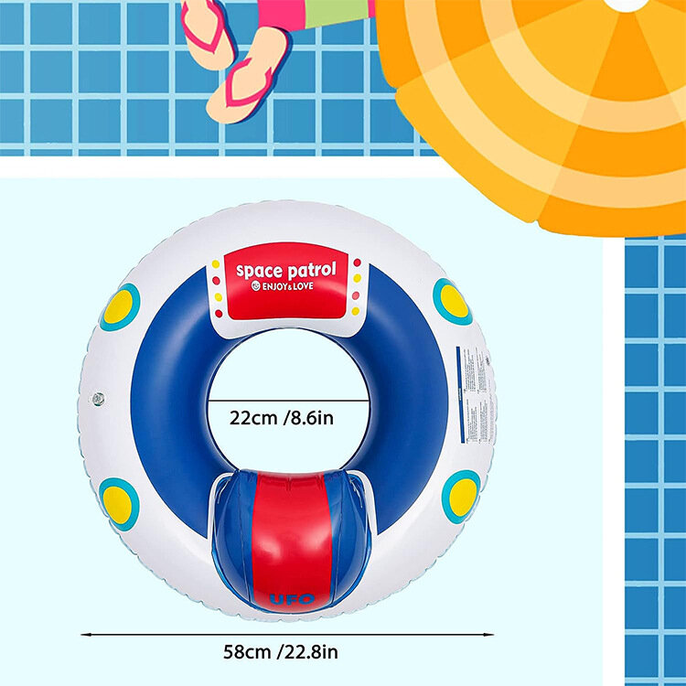 Надувное кольцо для плавания UFO, ПВХ, 60х22 см