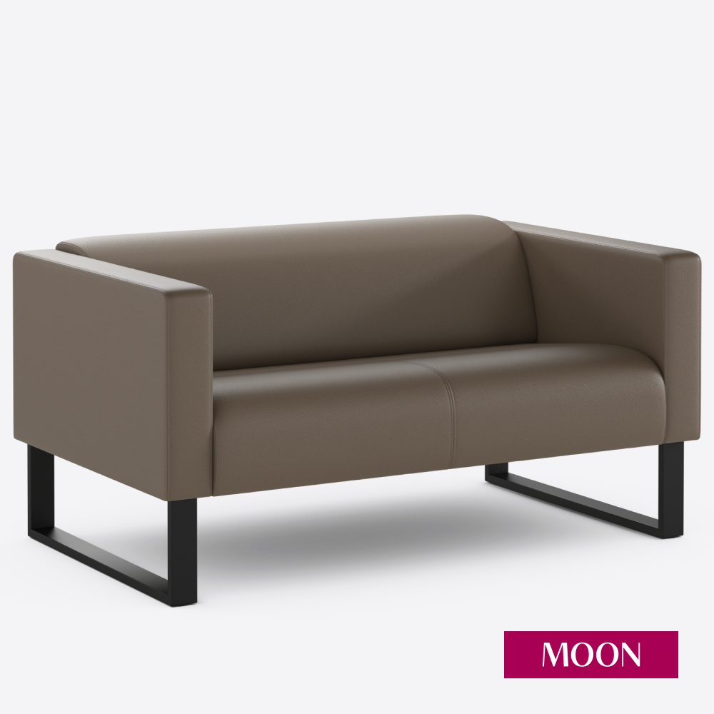 Диван MOON 153 экокожа, цвет капучино нераскладной, 134*84*70, эксклюзивная высокоэластичная пена (UniqFoam)