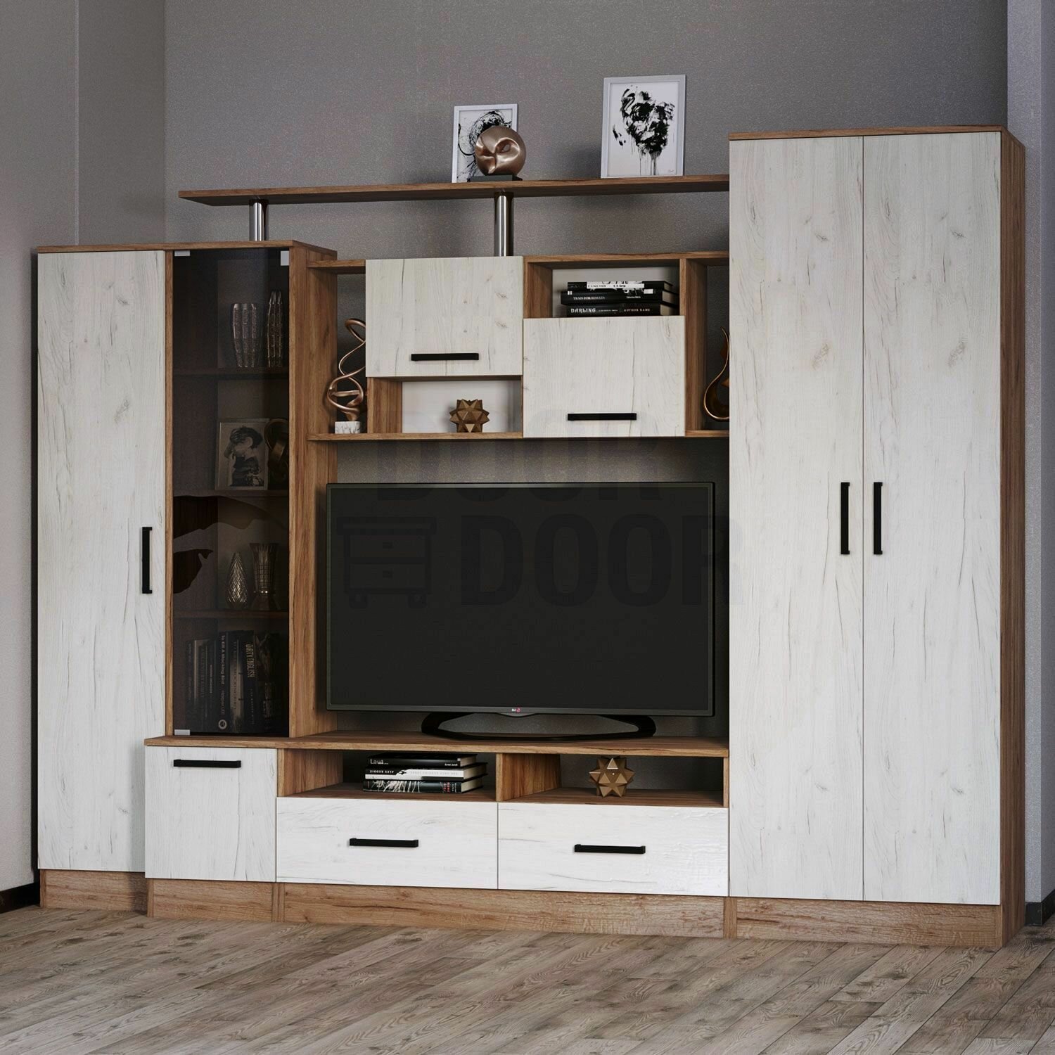 Гостиная Оскар-5, ЛДСП, белый, 1920х2500х450 см