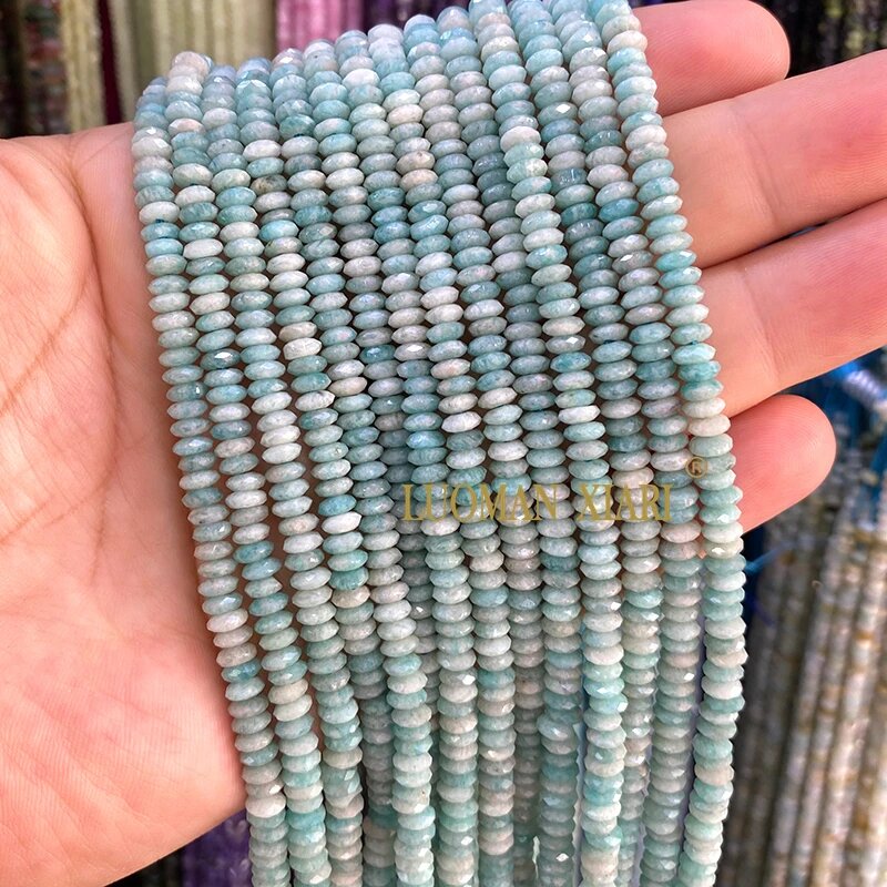 Бусины LUOMAN XIARI африканская бирюза 2x5 мм 145 шт 2x5mm 145pcs 36cm, blue amazonite