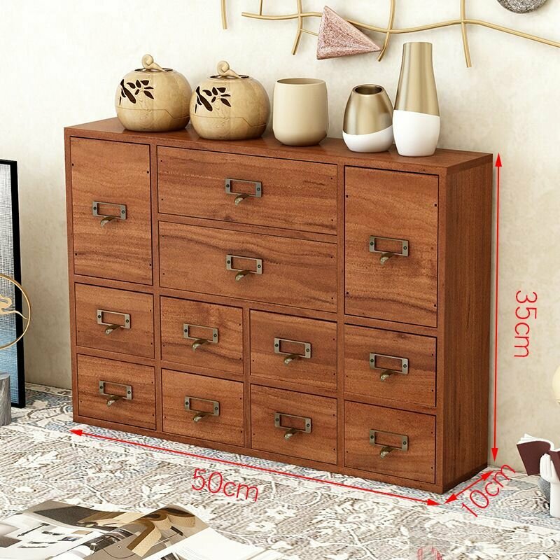 Деревянный настольный ящик для хранения ювелирных изделий, канцелярский винтажный шкаф для хранения