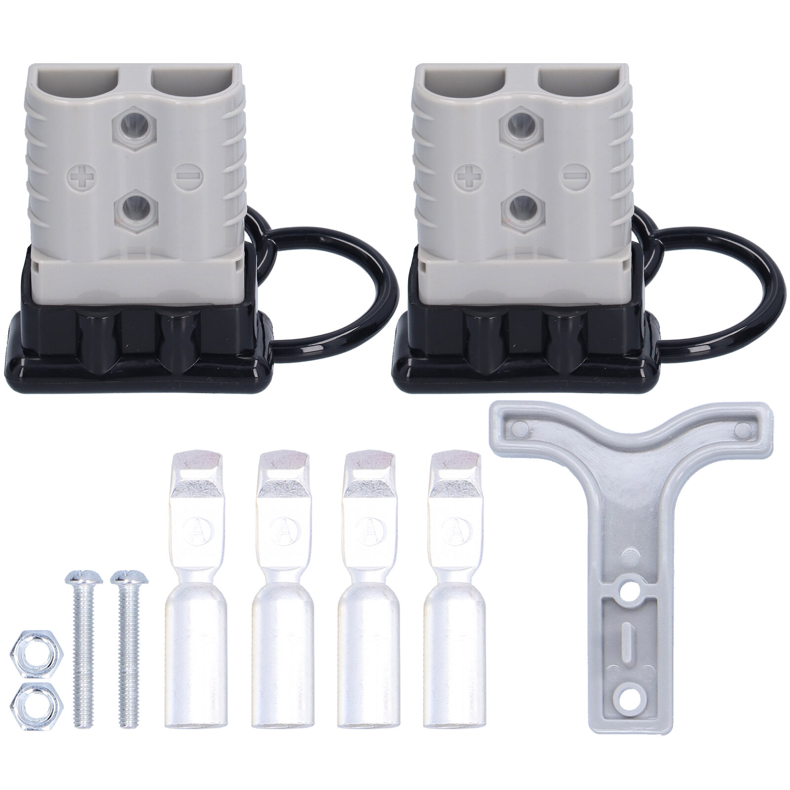 Разъем питания 120 А 600 В, прочный, легкий, быстроразъемный, с отсоединением аккумулятора, серый