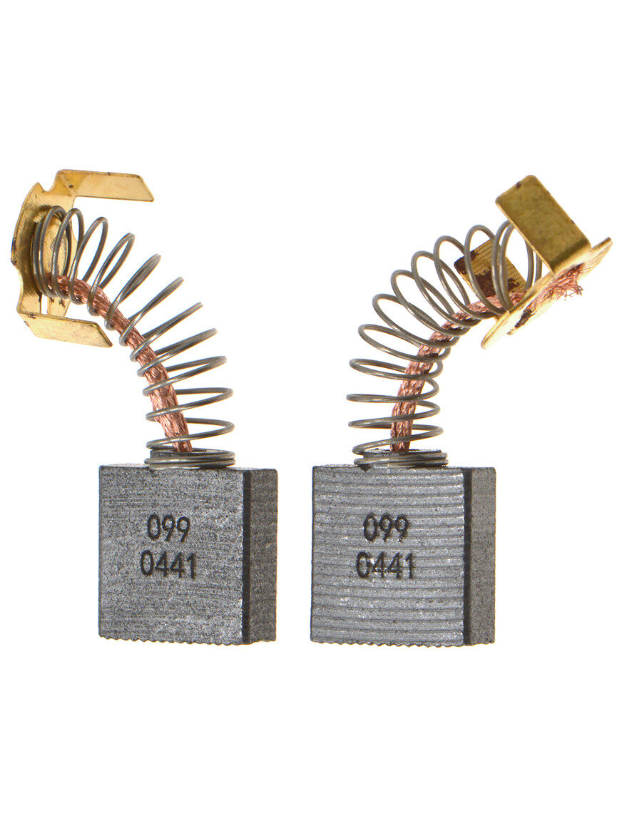 Щетки 2шт 7х17х17 мм аналог ИНТЕРСКОЛ (пружина, пятак-уши) для пилы циркулярной (дисковой) ИНТЕРСКОЛ ДП-2000