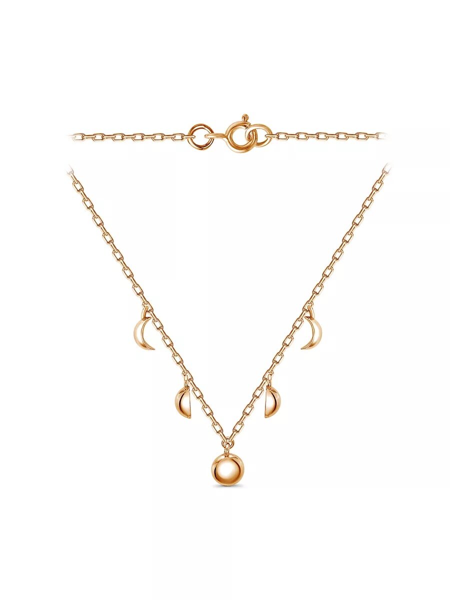 Колье, красное золото, 585 проба