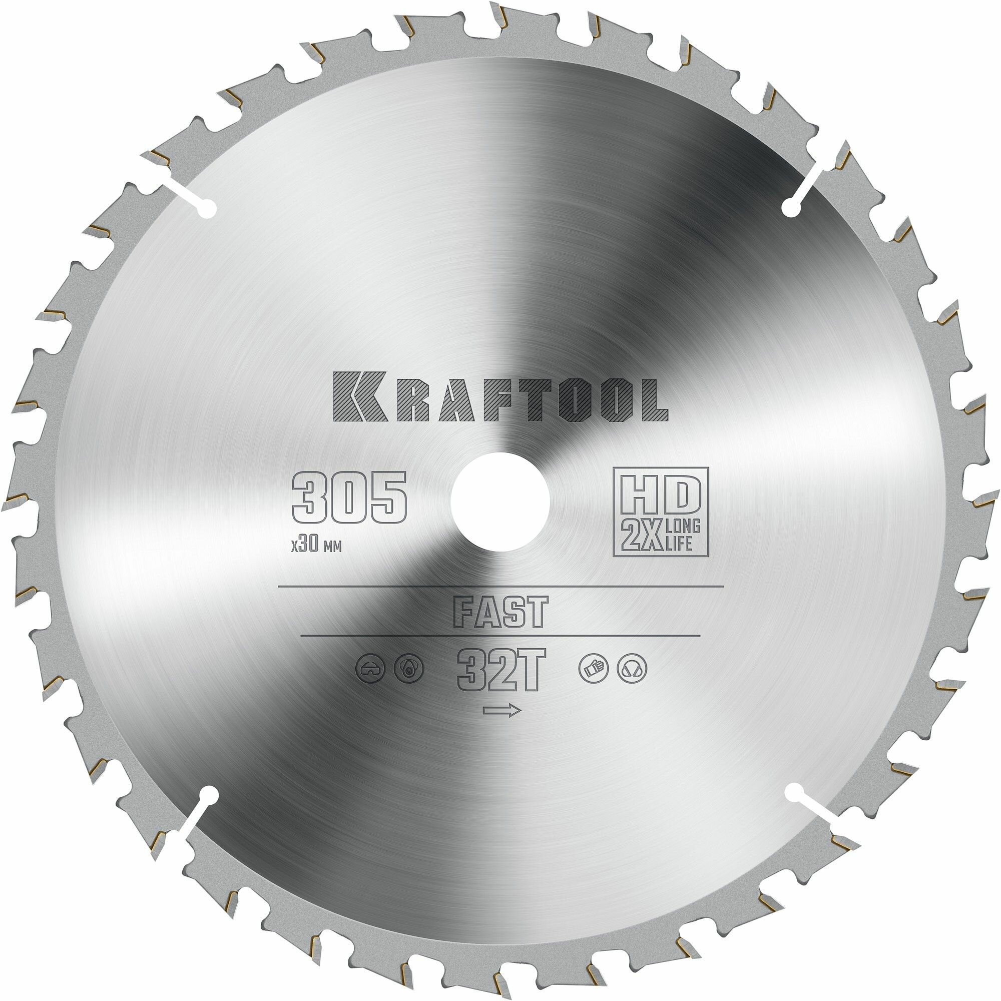 Пильный диск KRAFTOOL Fast, 305 х 30 мм, 32Т, для дерева 36950-305-30