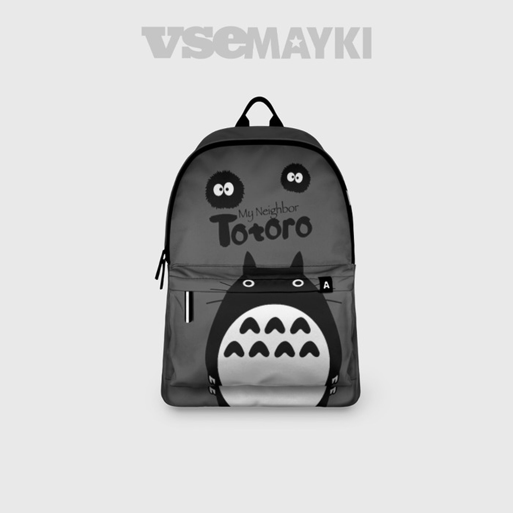 Рюкзак VseMayki с принтом Мой сосед Тоторо, унисекс, One size, белый