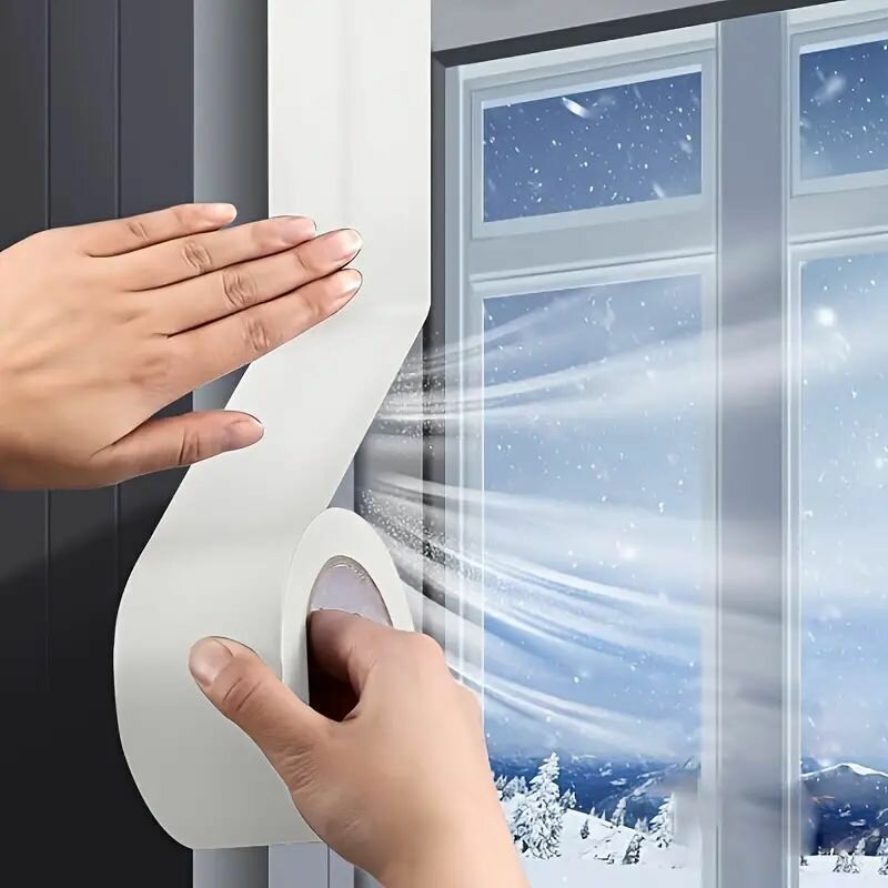 Ветрозащитная и теплоизоляционная пленка для окон 3м, защита от протечек зимой, водонепроницаемая, без клеевого герметика, высокая вязкость