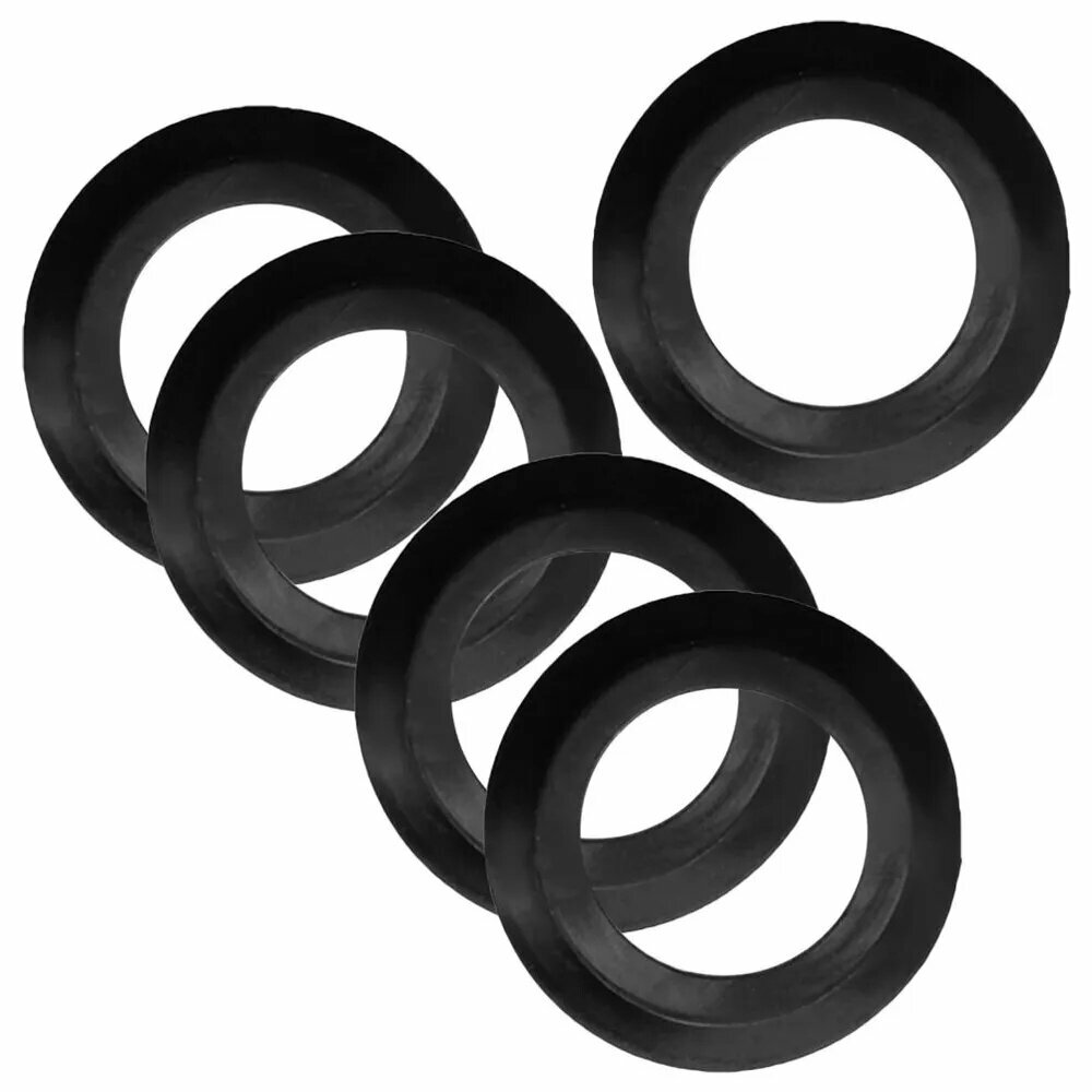 Кольцо резиновое уплотнительное для слива раковины, 5 штук, черное
