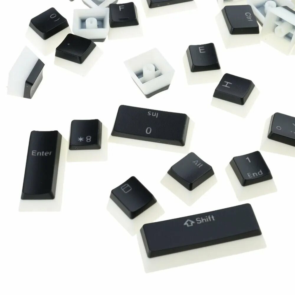 (1 комплект) механическая клавиатура Pudding keycap PBT keycap-черный