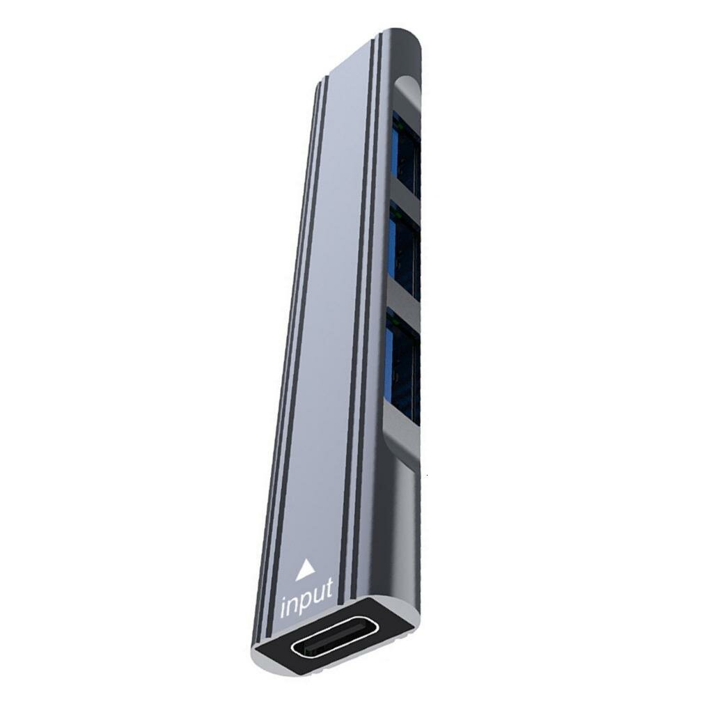 Беспроводной USB-хаб 4 в 1, Серый