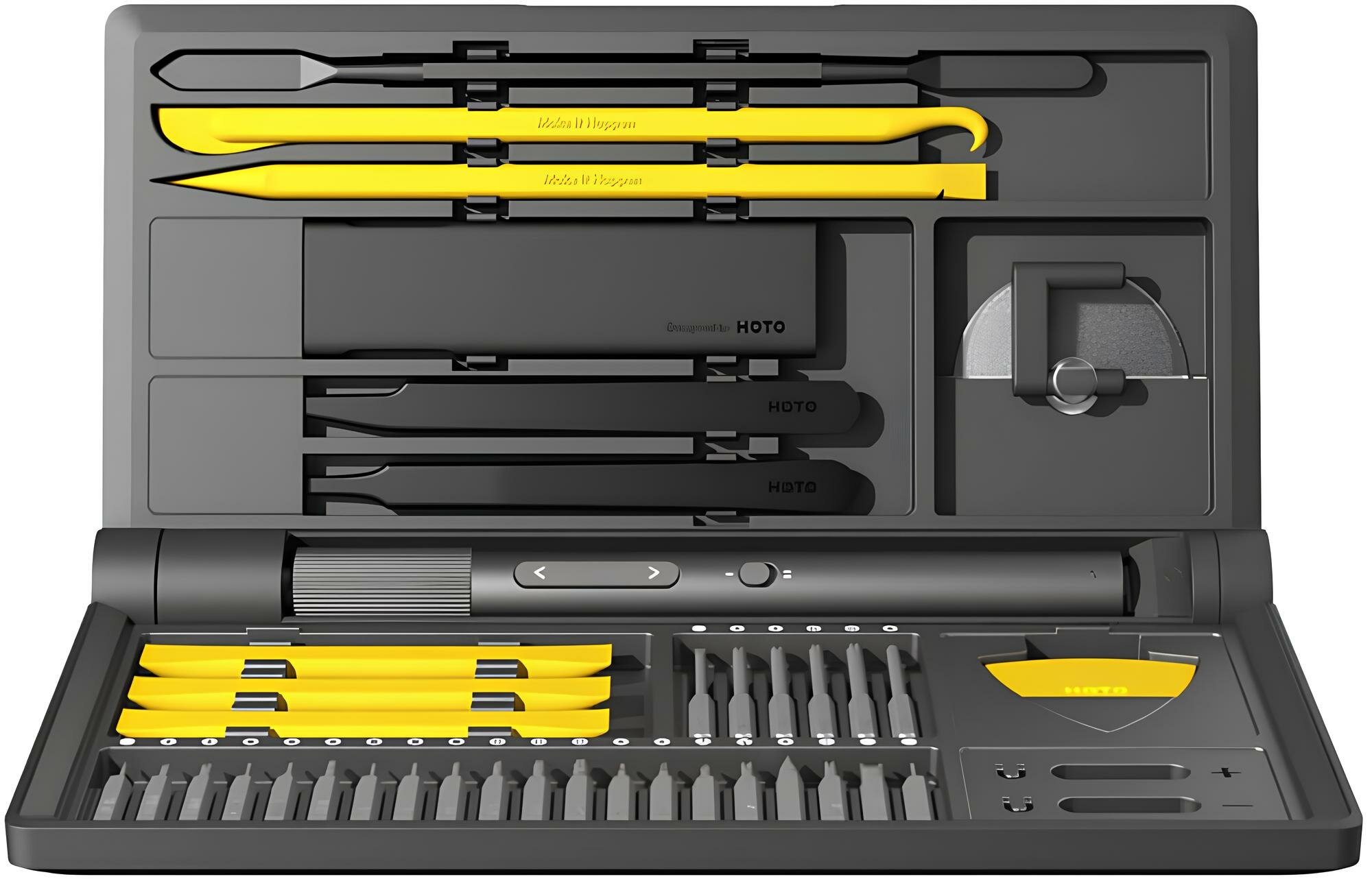 Аккумуляторная отвертка HOTO набор Precision Screwdriver Kit Pro желтый, черный