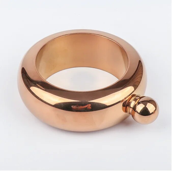 Браслет-фляга из нержавеющей стали 3,5 унций Rose Glod