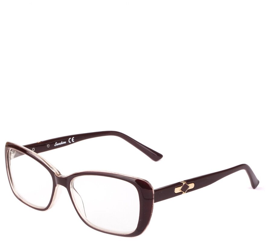 Готовые очки для чтения бордовые с диоптриями +7.50 футляр