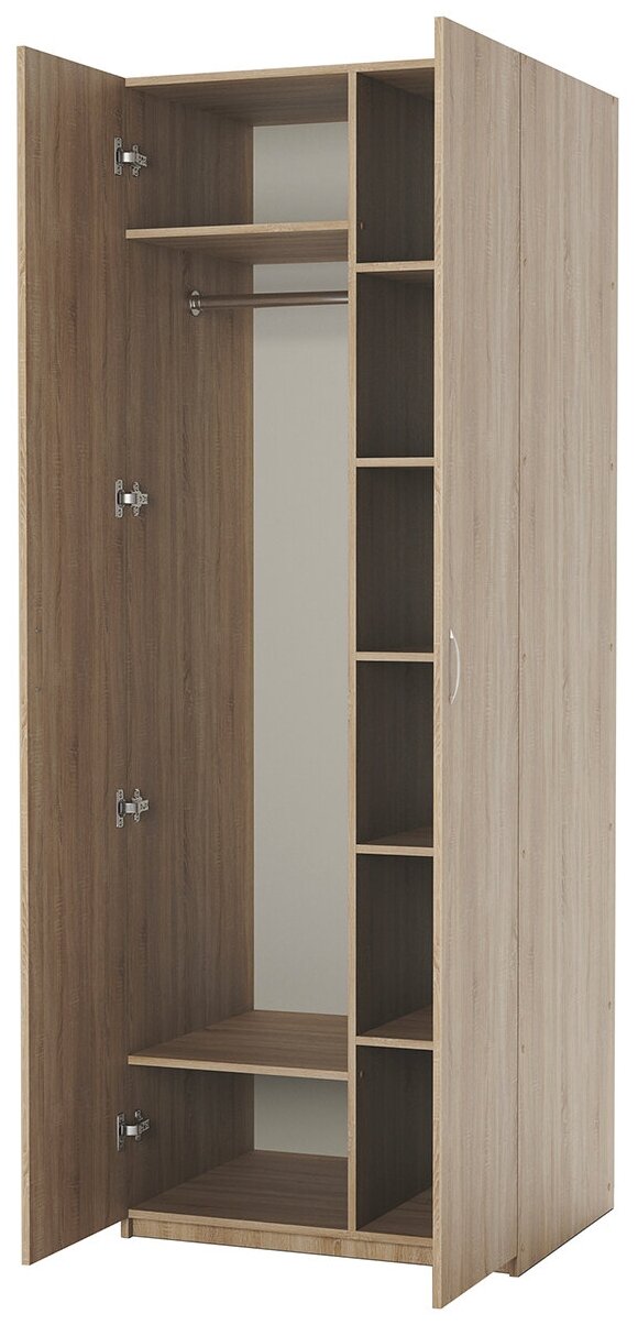 Шкаф комбинированный Комби-2 распашной 80х60х220 см Дуб Сонома