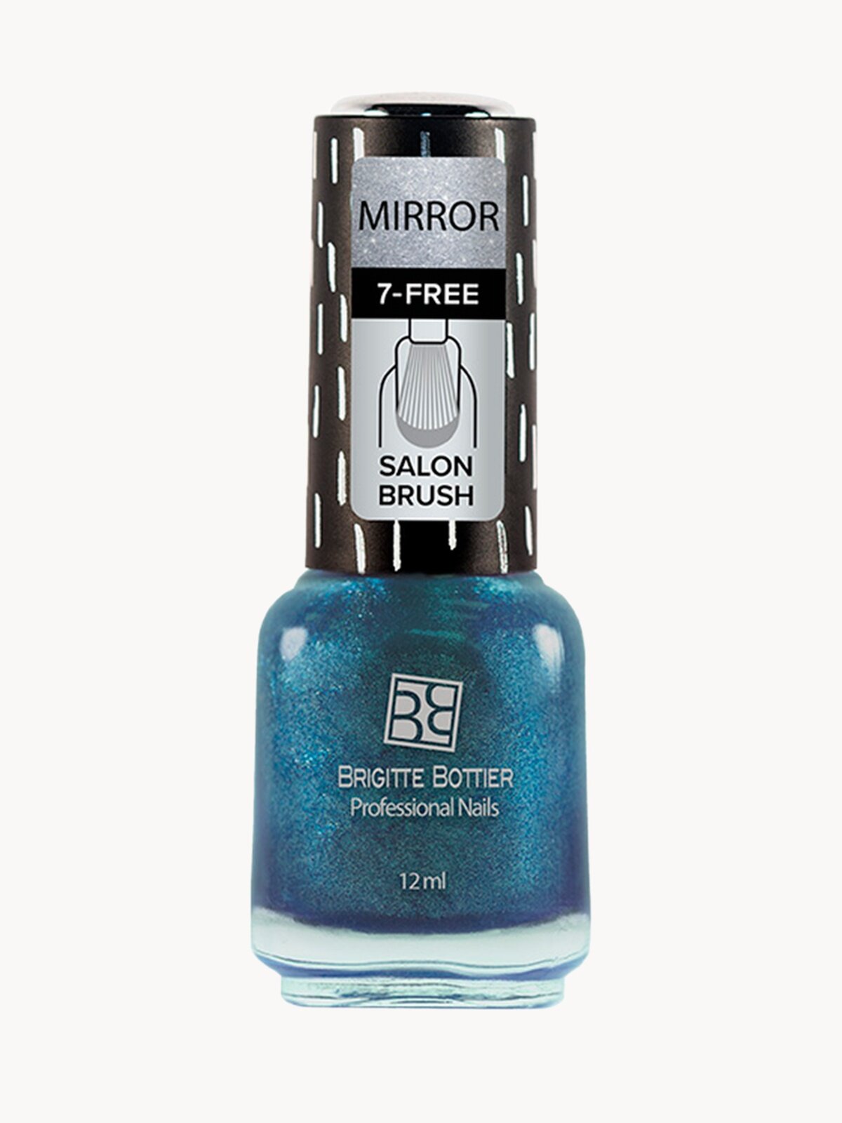 Brigitte Bottier Лак для ногтей зеркальный, тон 08 синяя сталь, 12мл