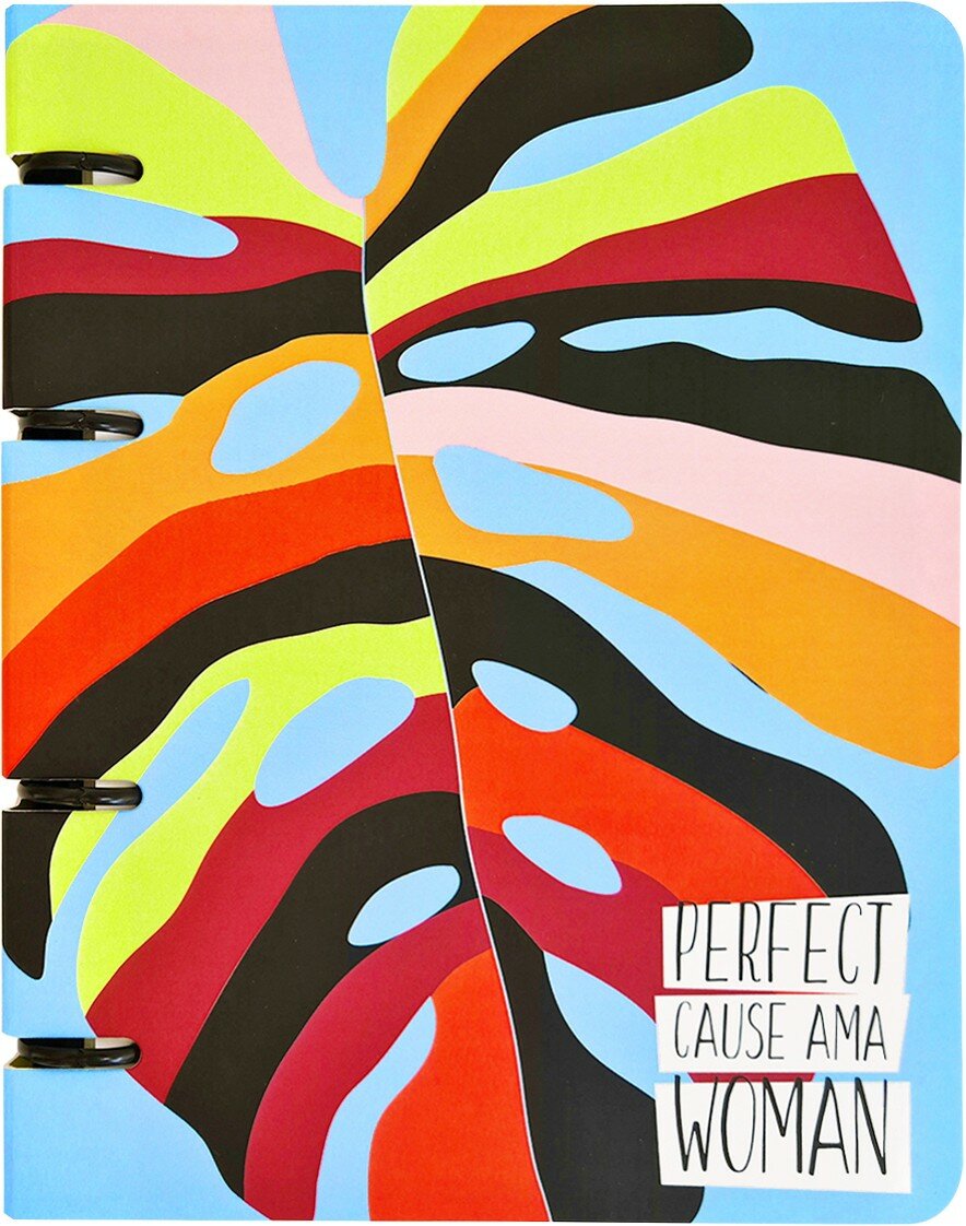 Тетрадь (120 листов, А5, клетка, кольцевой механизм), Abstract, лист (N2602)