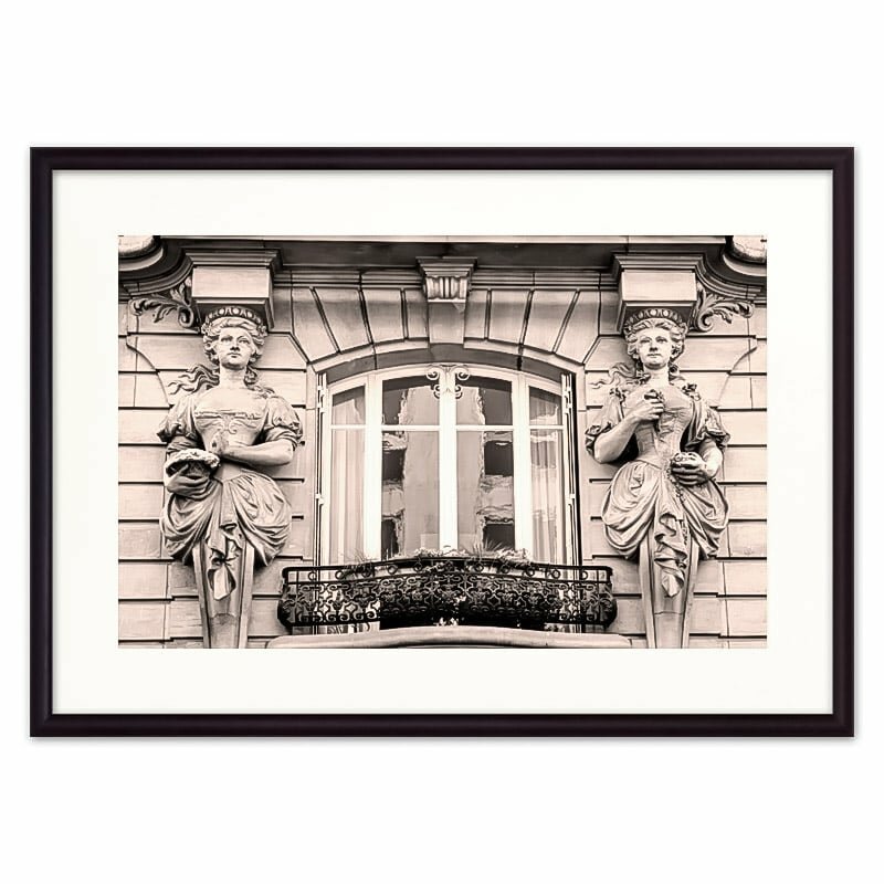 Постер в рамке Парижский балкон, 21х30 см