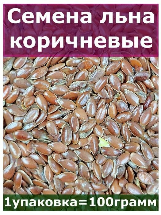Семена льна коричневые, 100 гр, Вегетарианский продукт, Vegan