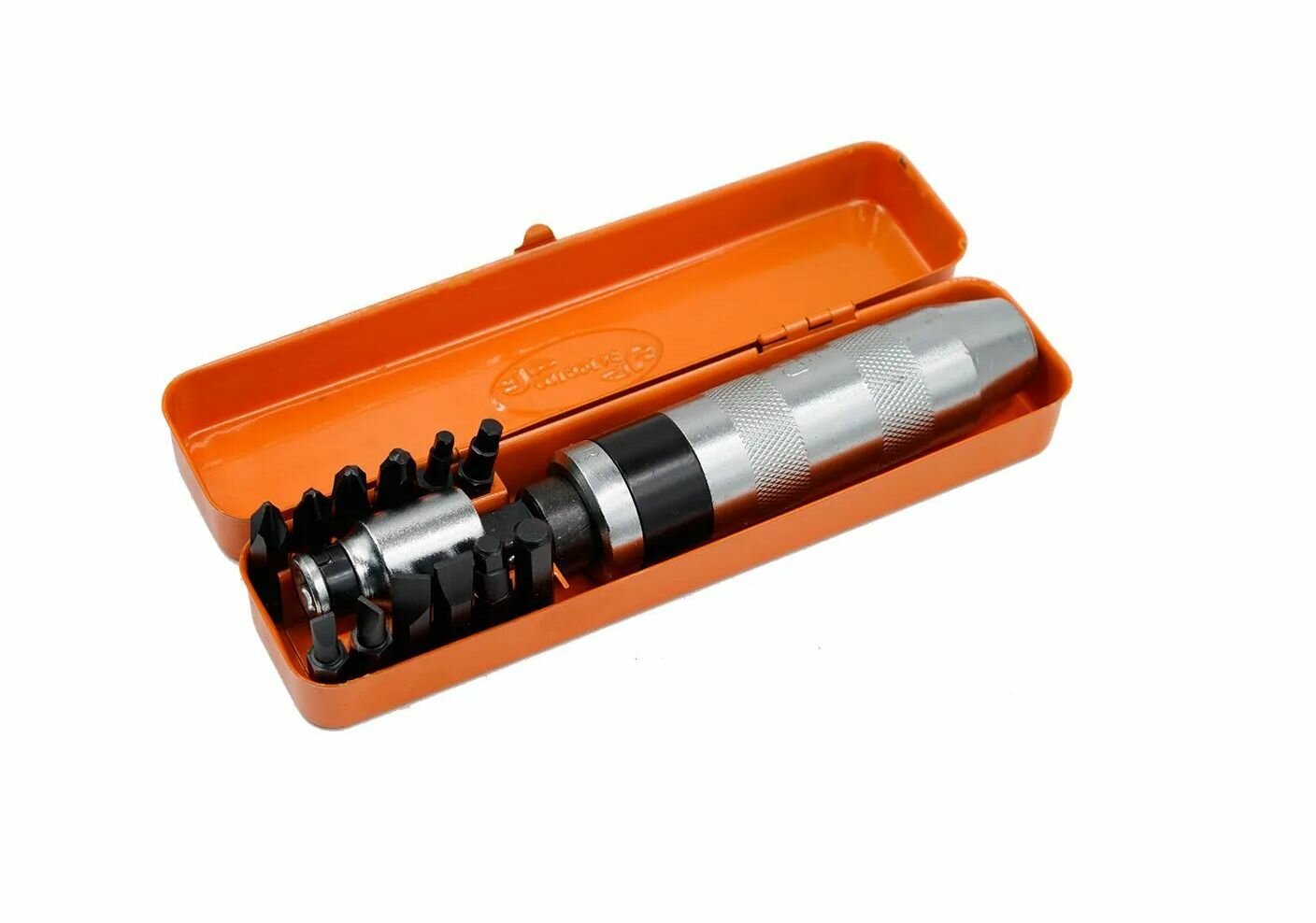 Ударная реверсивная отвертка с набором бит насадок крестовые, плоские 12 шт. 40013