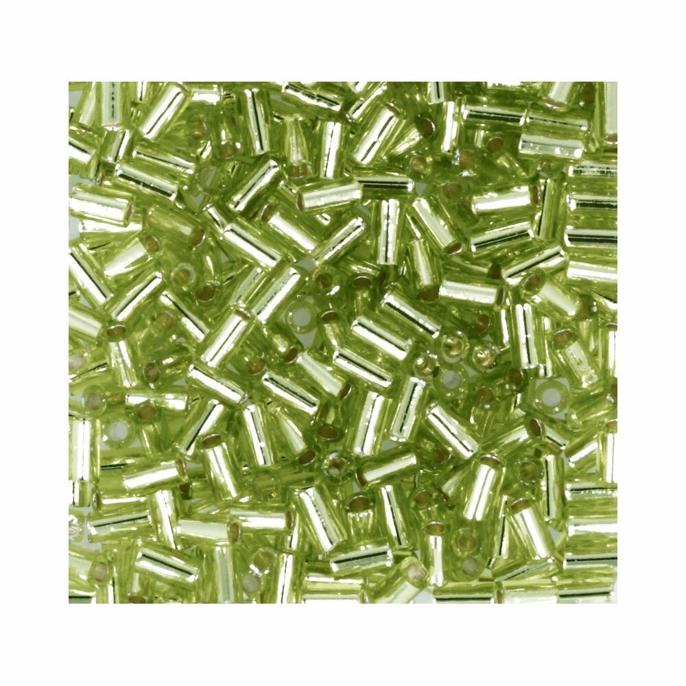 Бисер Япония "TOHO" BUGLE №3 3 мм 5 х 5 г №0024 салатовый