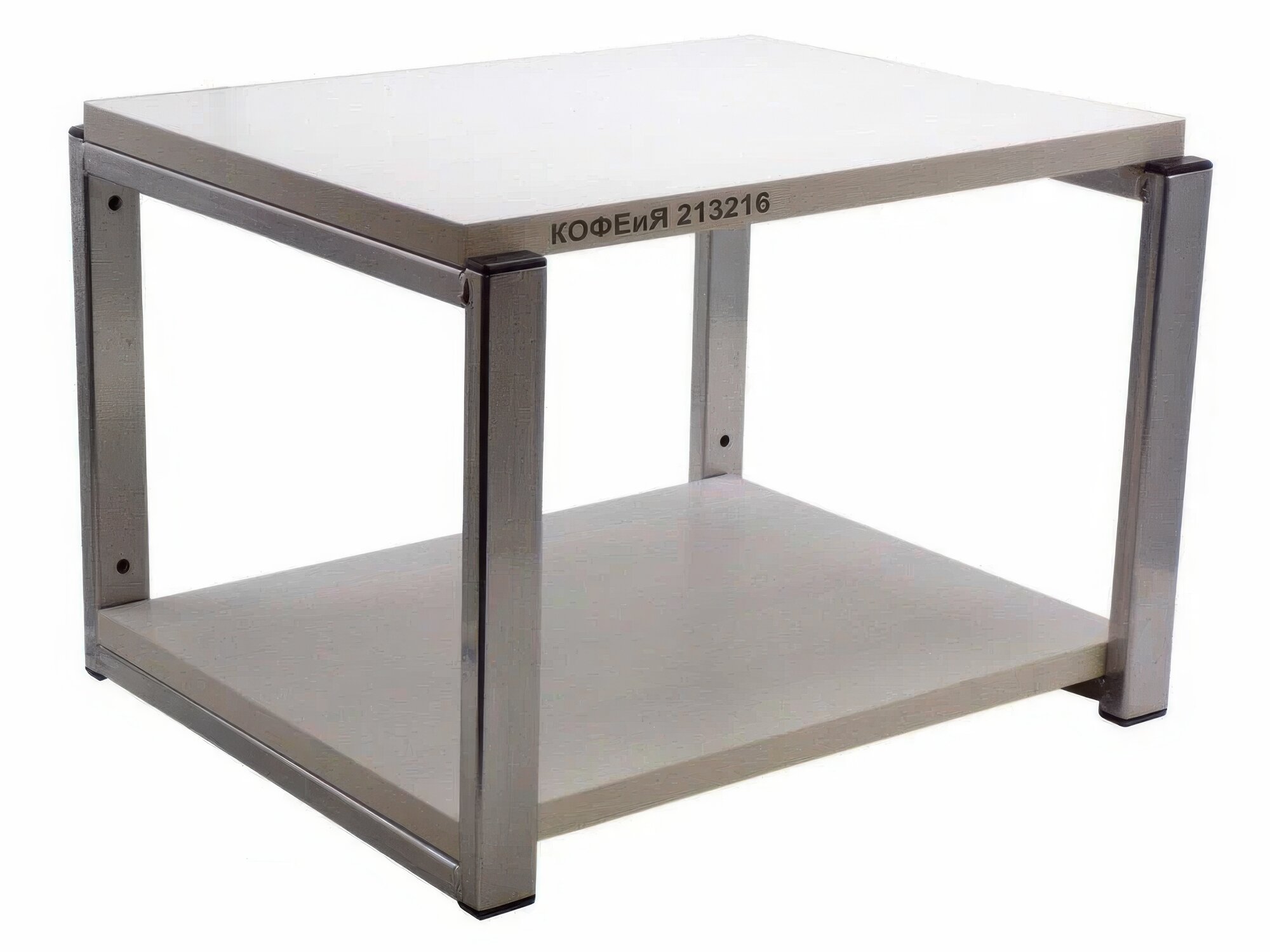 Полка для кофемашины GARROSS "SIBERIA 213216", две полки 30х40 см, высота 27 см, каркас под хром, цвет полок сосна