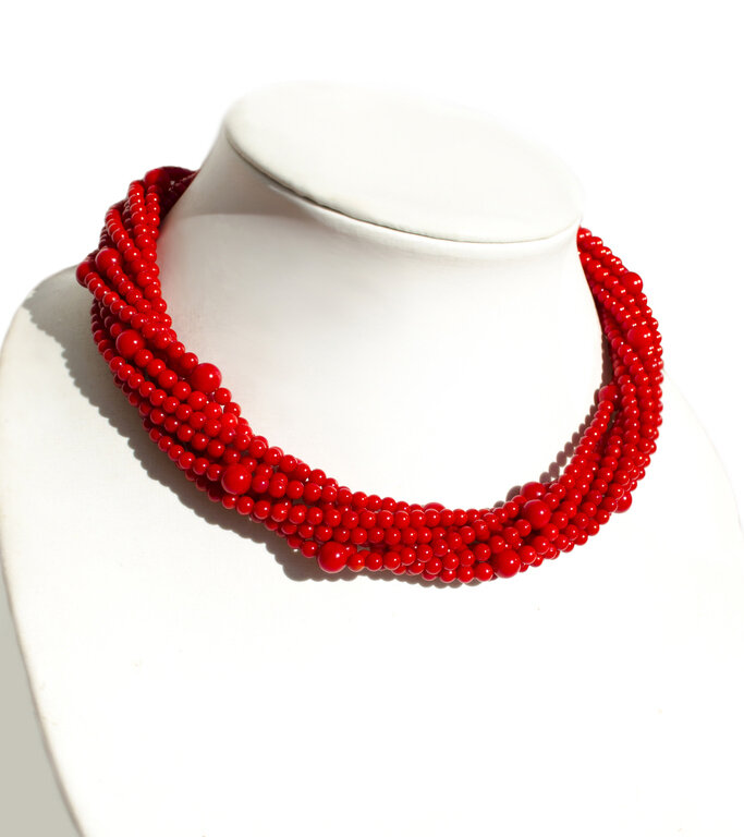 Колье, коралл