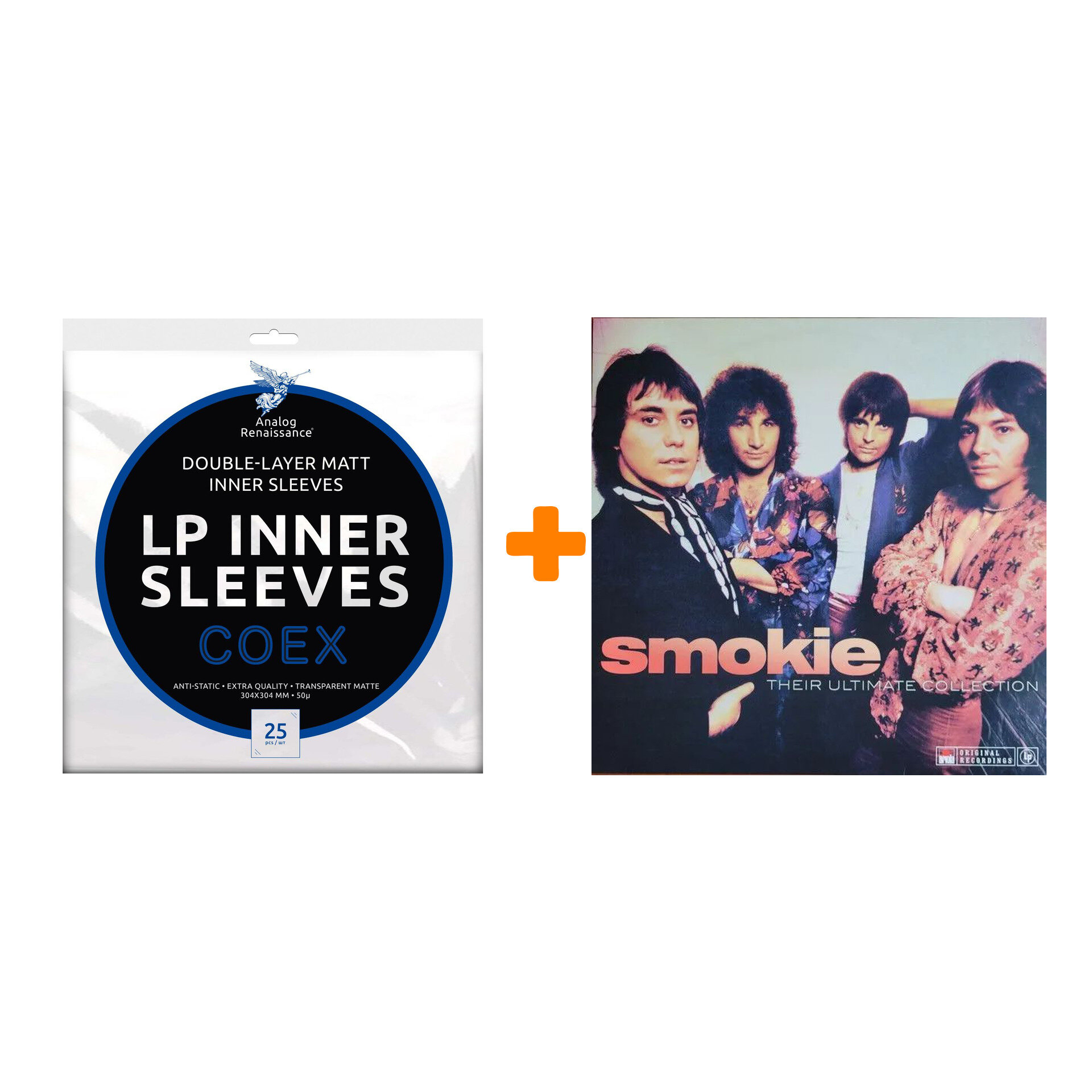SMOKIE Their Ultimate Collection LP + Конверты внутренние COEX для грампластинок 12" 25шт Набор