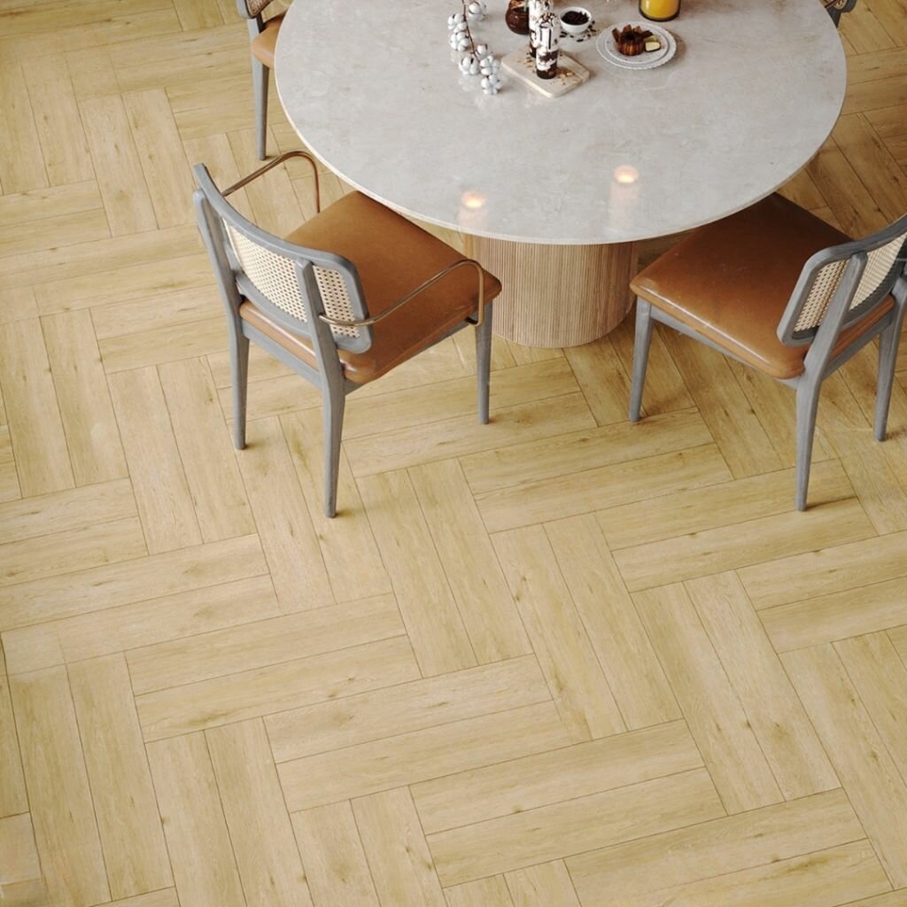 Каменно-полимерная плитка (SPC) Natisston RUBIS ёлка 5003-07 Treet (600х125х3,5), 2,25 м2