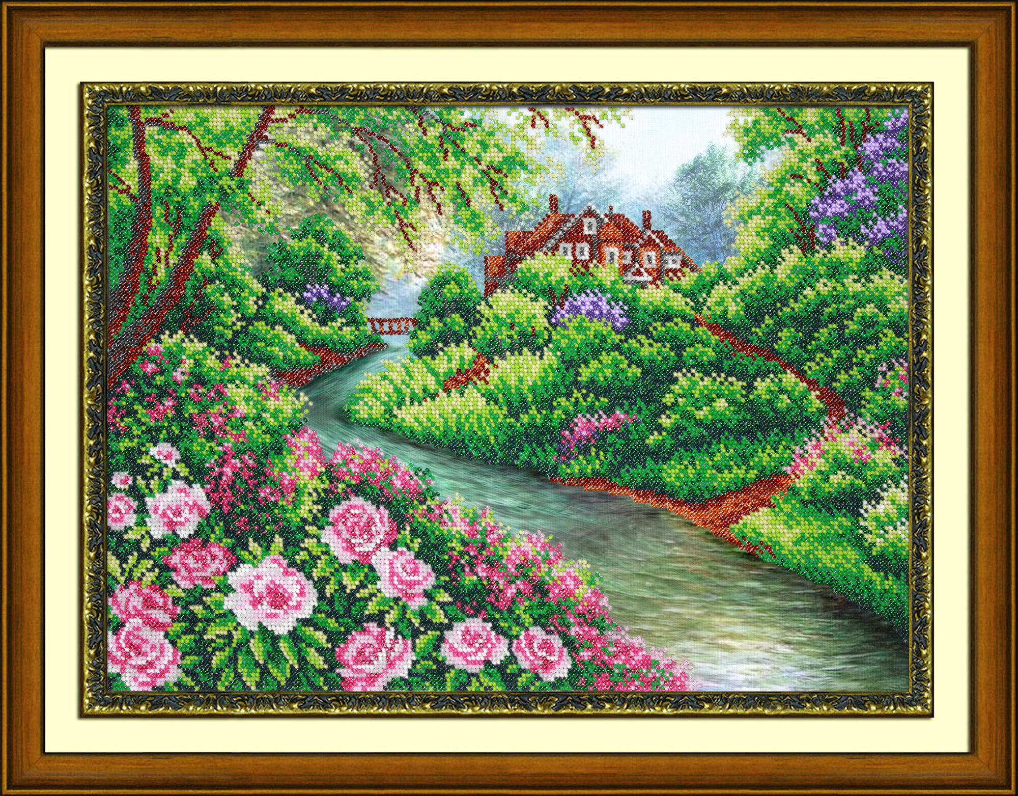 Набор для вышивания бисером "паутинка" Б-1439 Уютный уголок