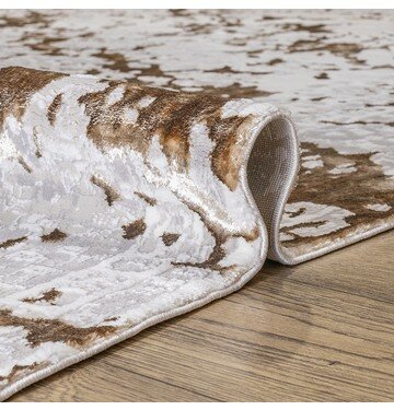 Ковер Турецкий Prado дизайн KB04B цвет WHITE / BEIGE_1 Овал 1.6x2.3м