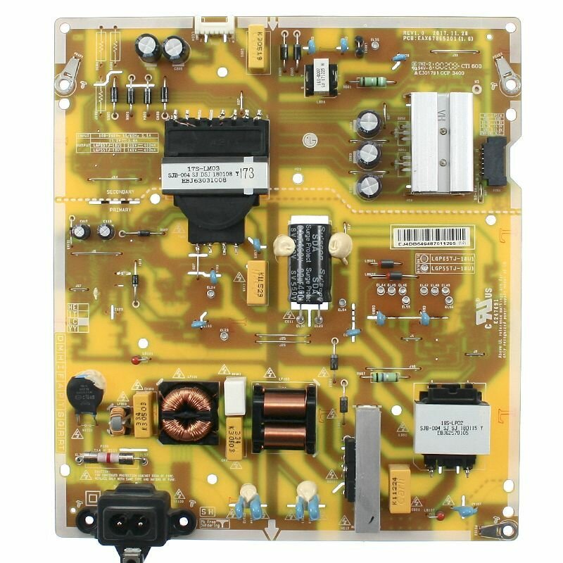 EAX67865201 LGP55TJ-18U1 блок питания для телевизора LG 55UK6200PLA