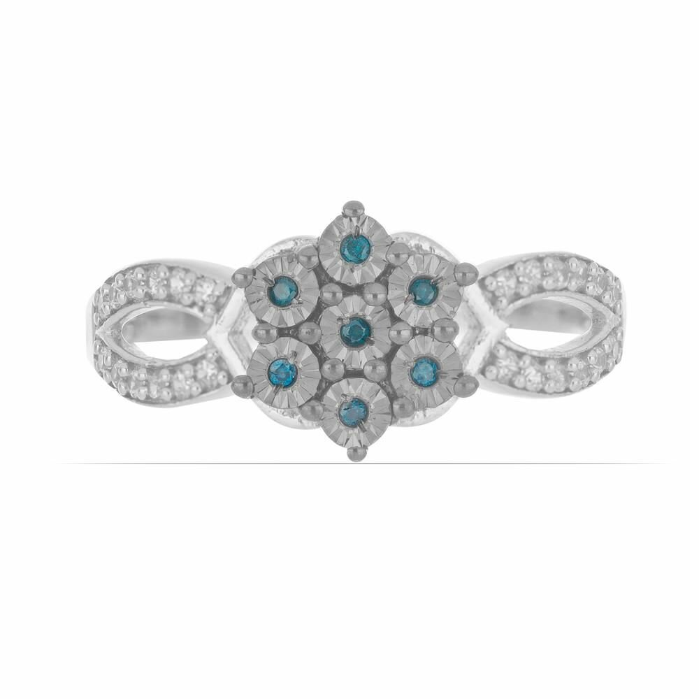 Кольцо, серебро, 925 проба, родирование, бриллиант, циркон