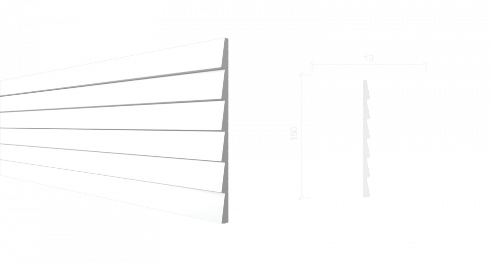 Панель Decor-Dizayn DD906 Белая Лепнина Д3000хВ180хТ10 / Декор Дизайн.