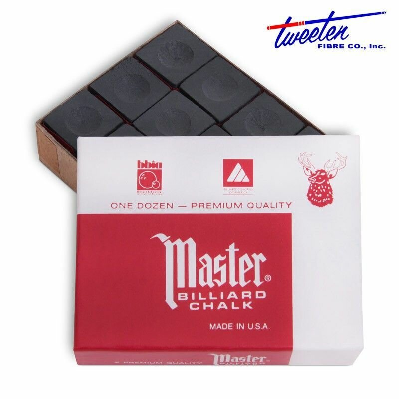 Мел для бильярда Master Billiard Chalk Black 12шт.