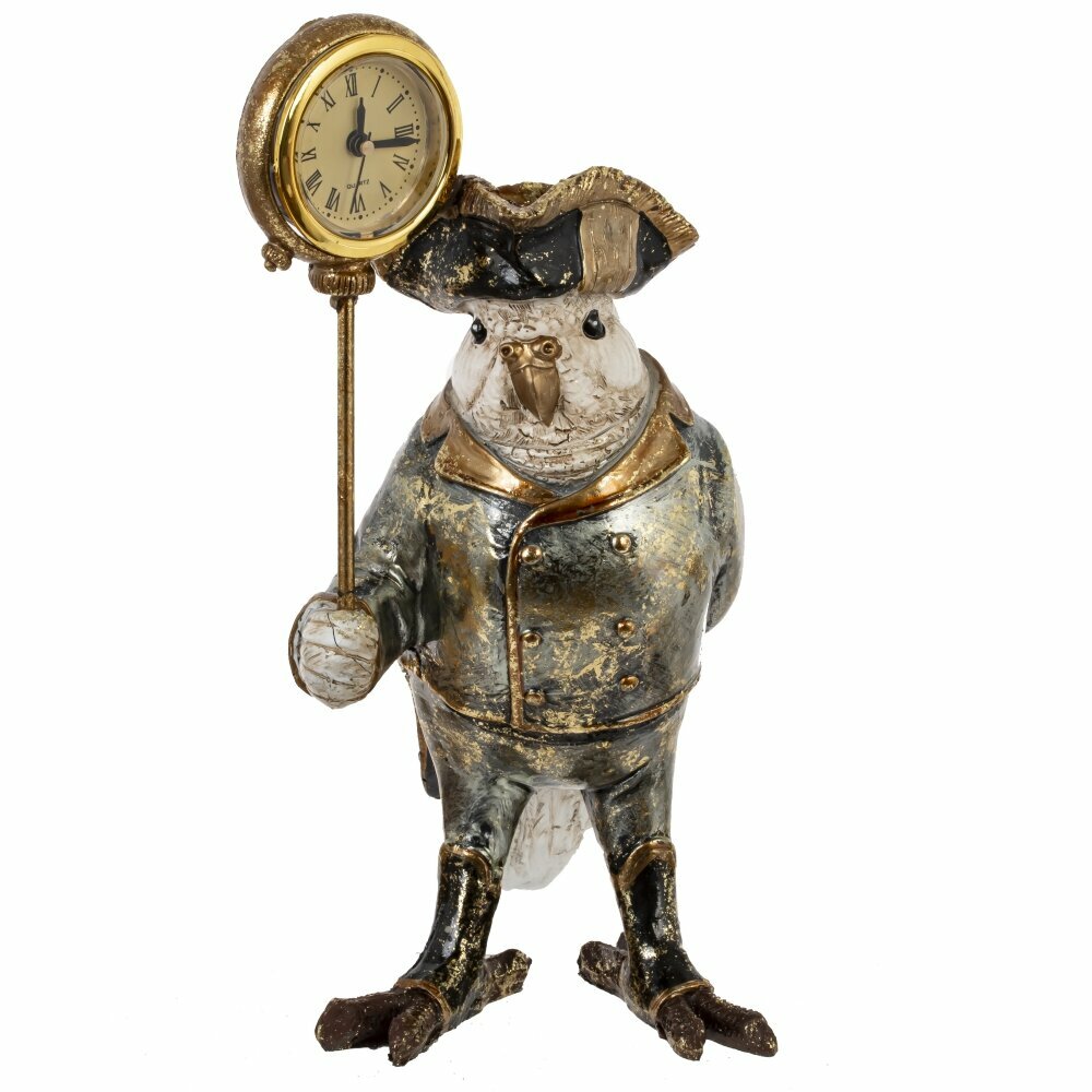 Фигурка с часами Попугай (LR44х1 н/п), 12х14х22,5 см KSM-813262